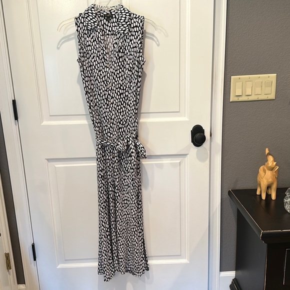 Talbots | Dresses | Talbots Petites Black And White Maxi Dress | Poshmark